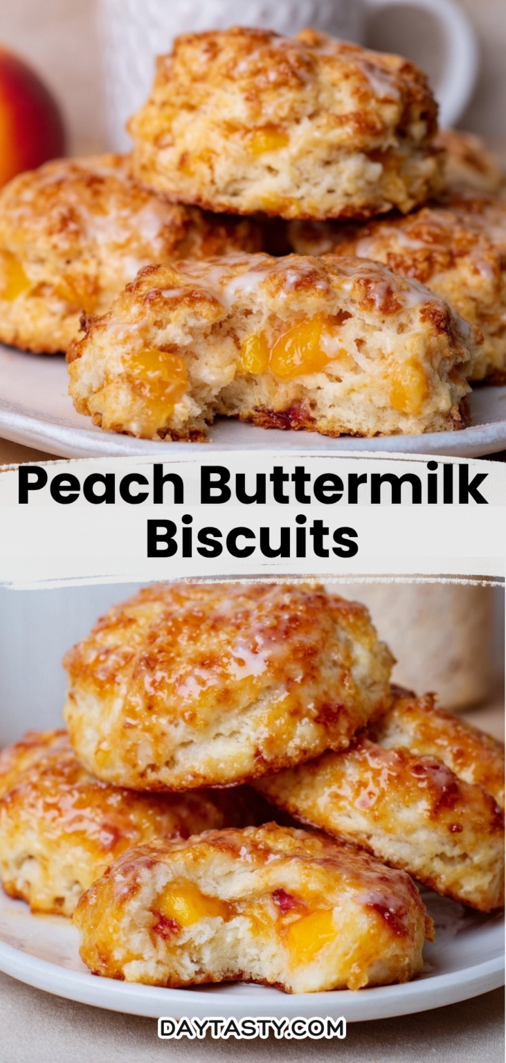 Peach Buttermilk Biscuits